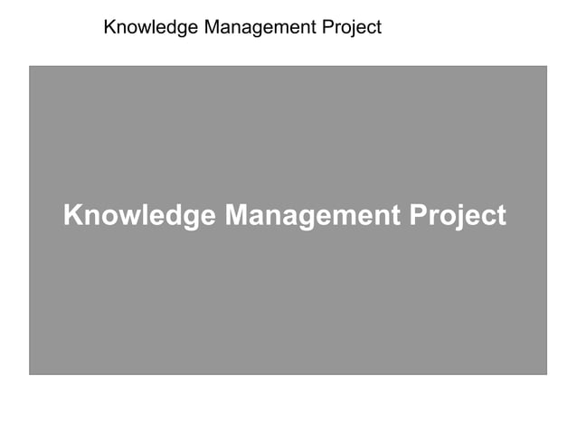 Knowledge Management Project | PPSX