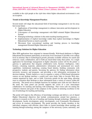 Knowledge management strategies in higher education | PDF