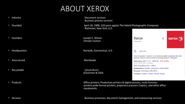 Knowledge management strategy in xerox | PPTX