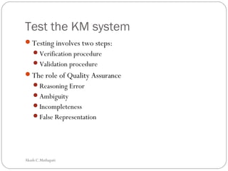 Knowledge management system life cycle | PPT