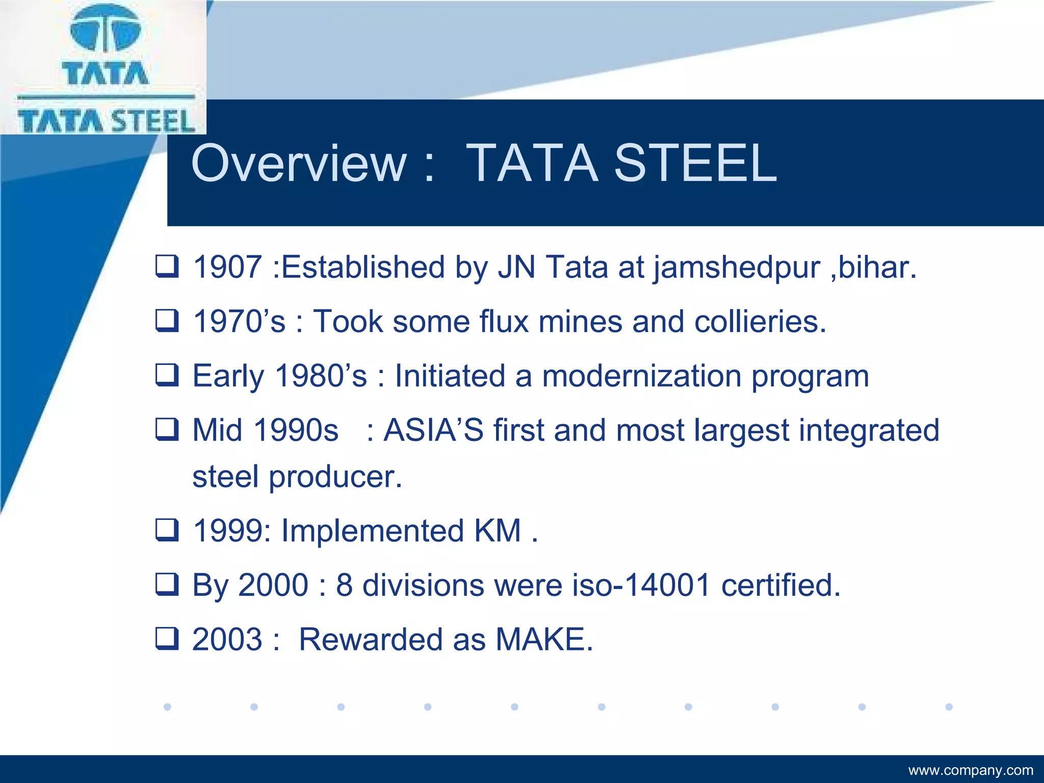 Knowledge management @tata steel | PPT