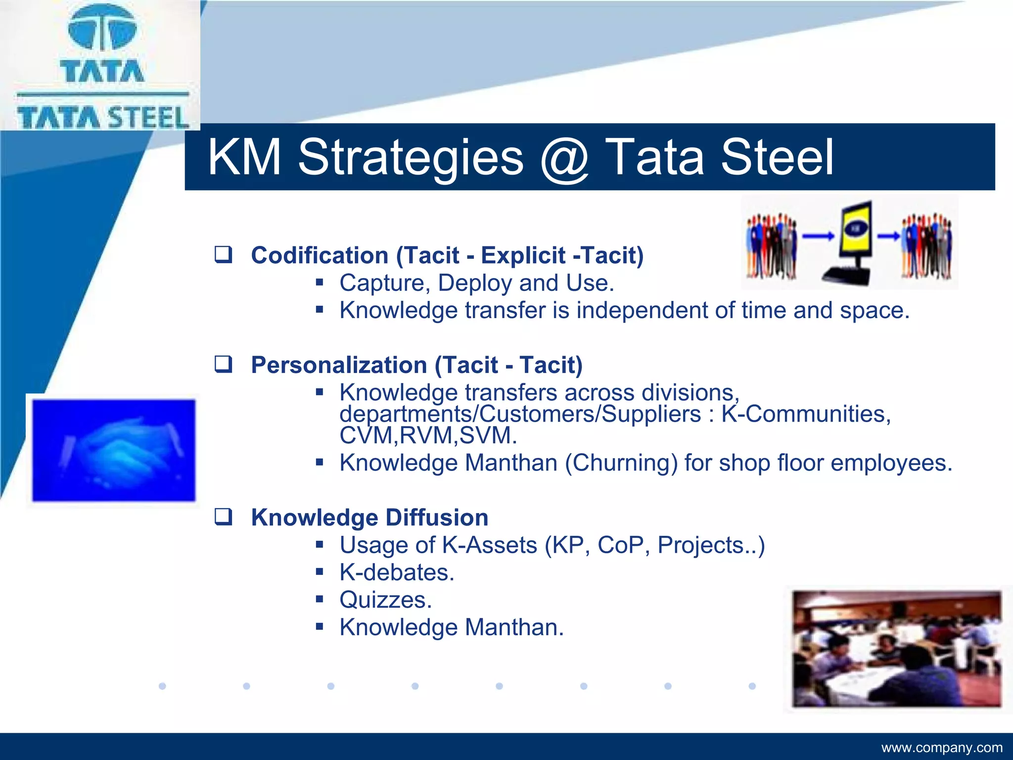 Knowledge management @tata steel | PPT