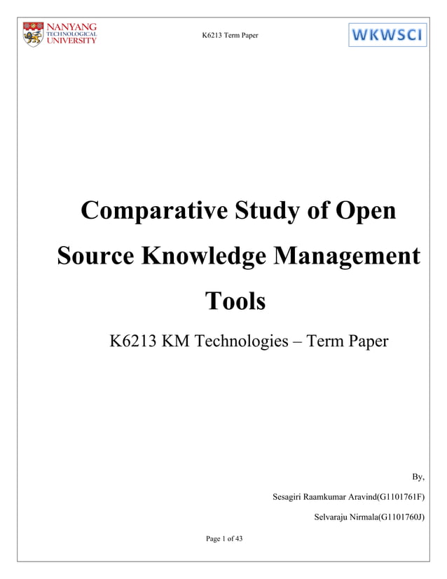 Knowledge management techonology | DOC