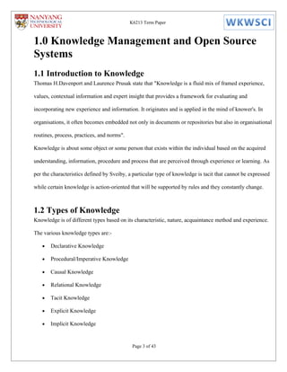 Knowledge management techonology | DOC