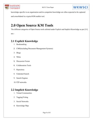 Knowledge management techonology | DOC