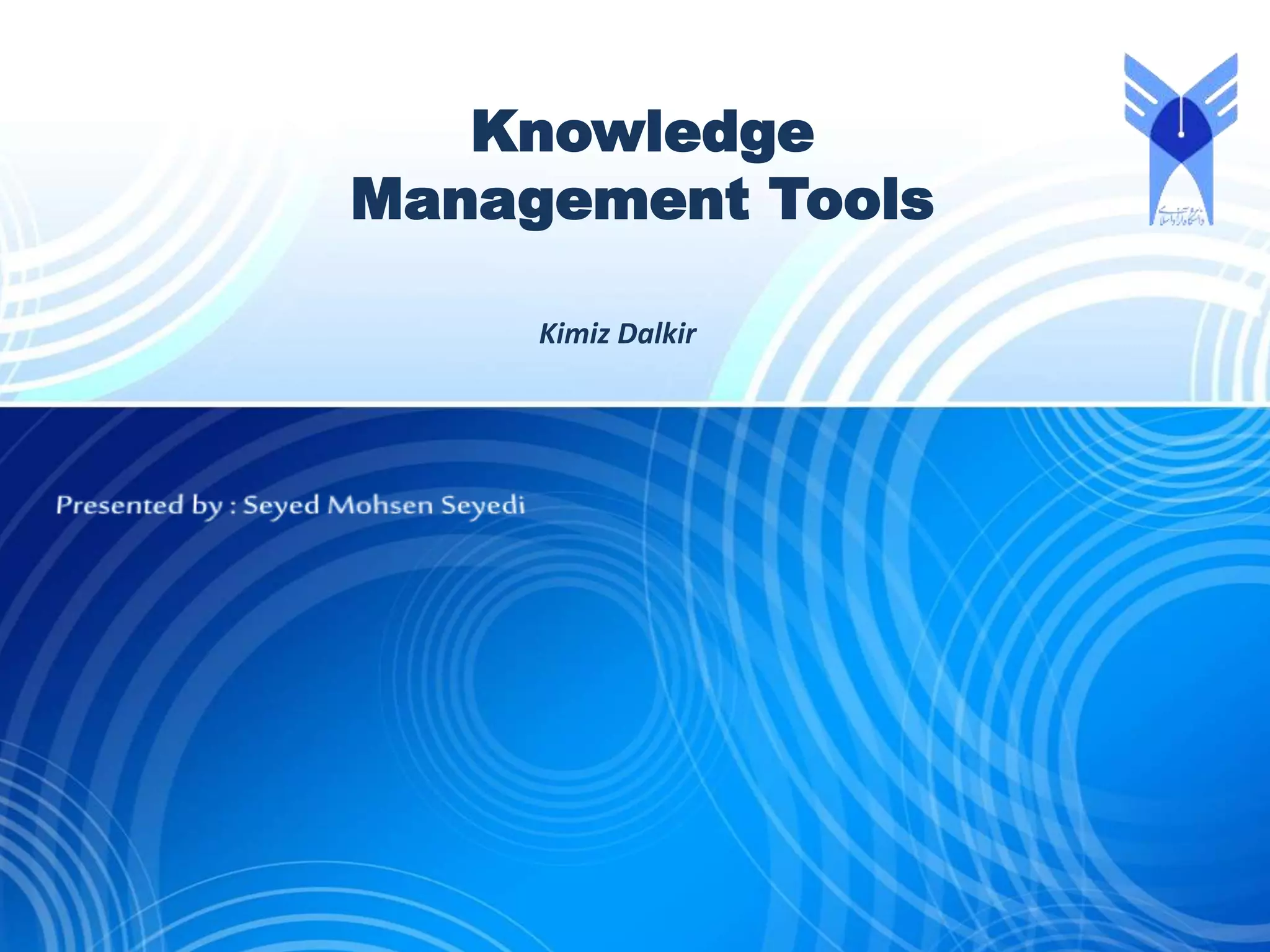 Knowledge management tools | PPTX