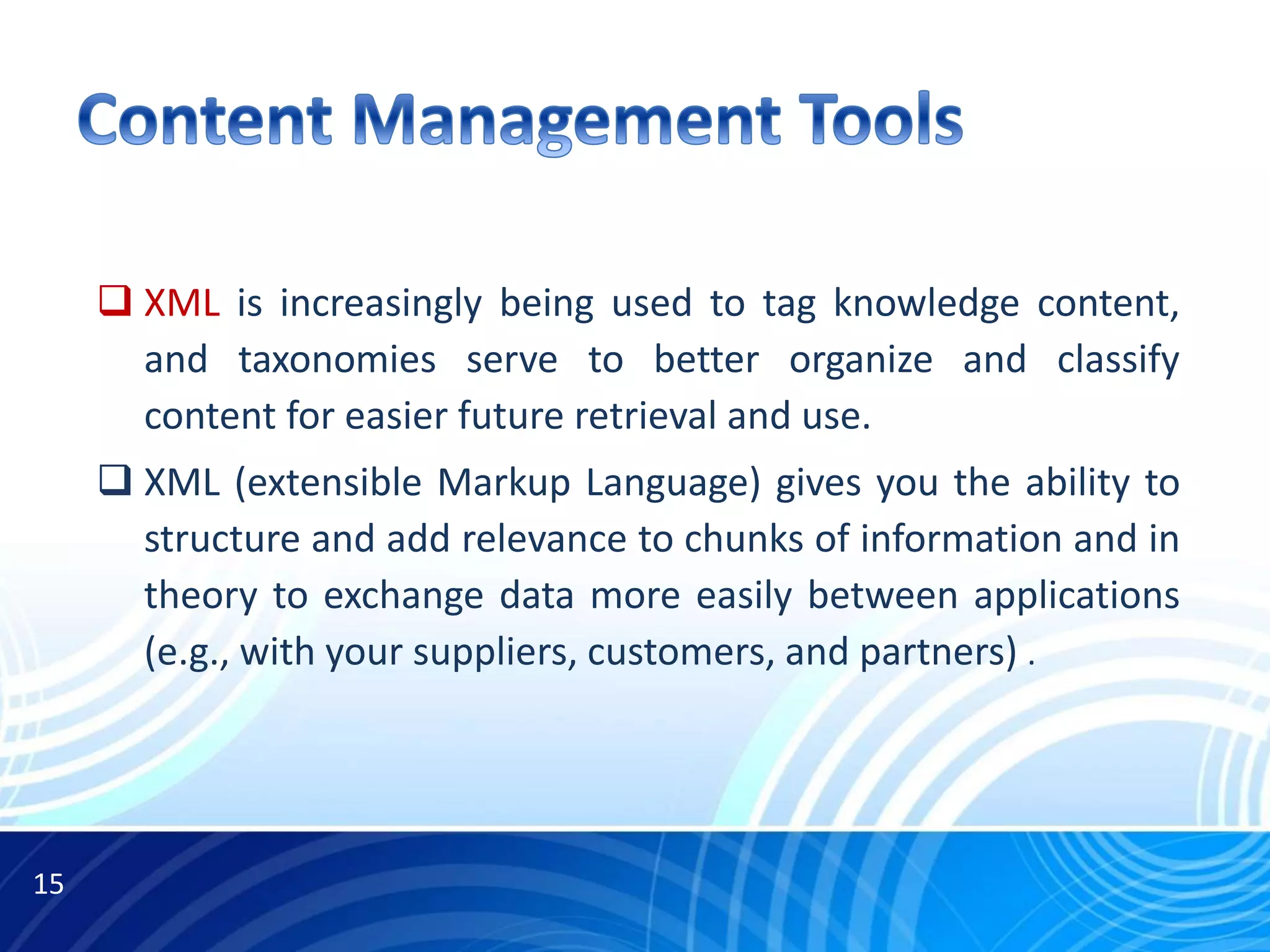 Knowledge management tools | PPTX