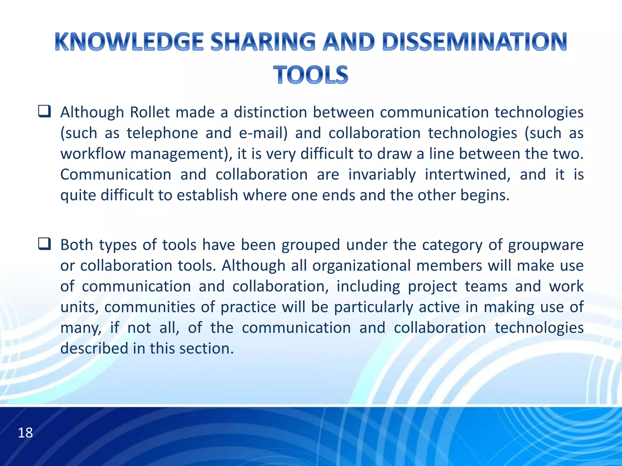 Knowledge management tools | PPTX