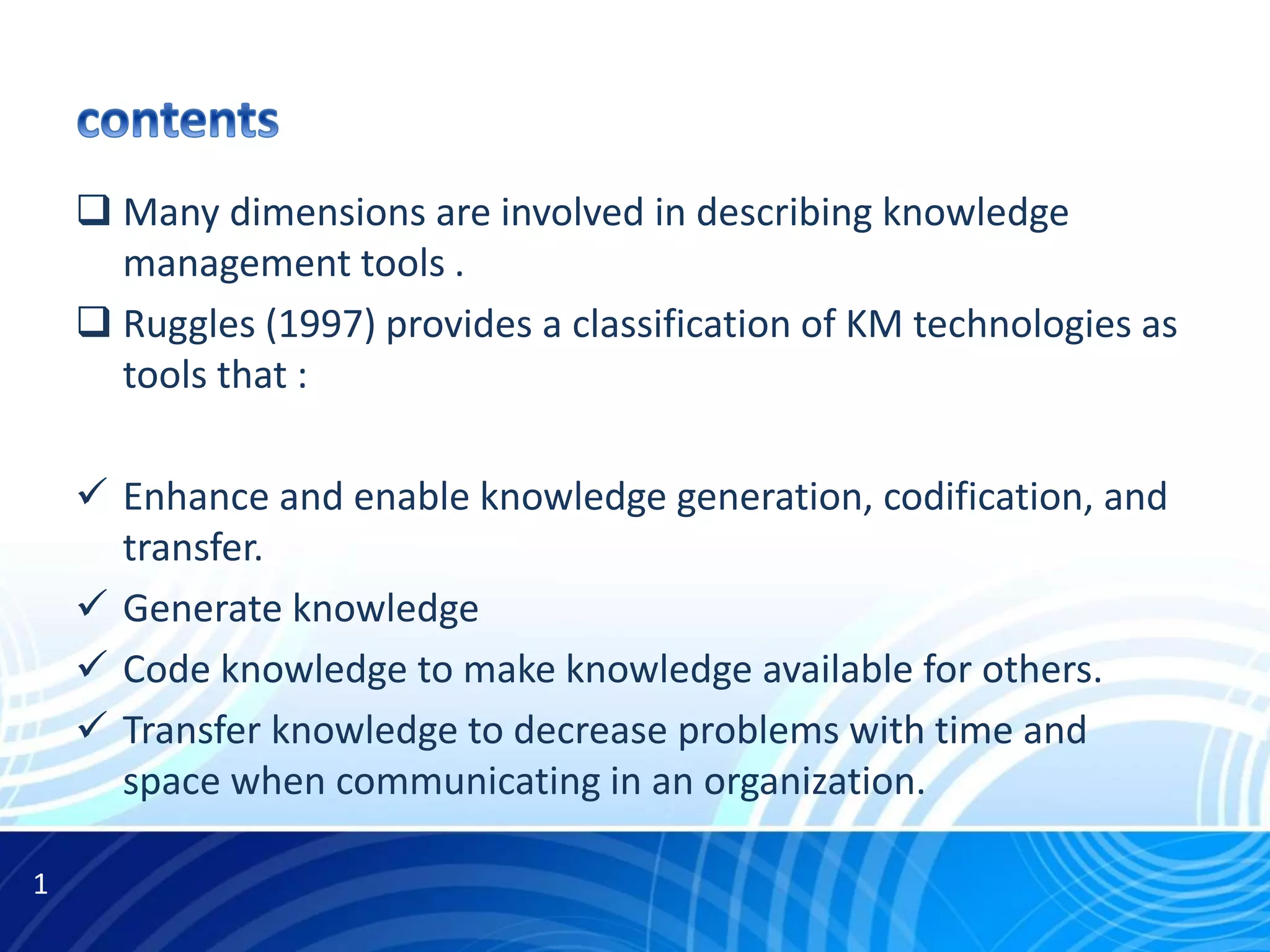 Knowledge management tools | PPTX