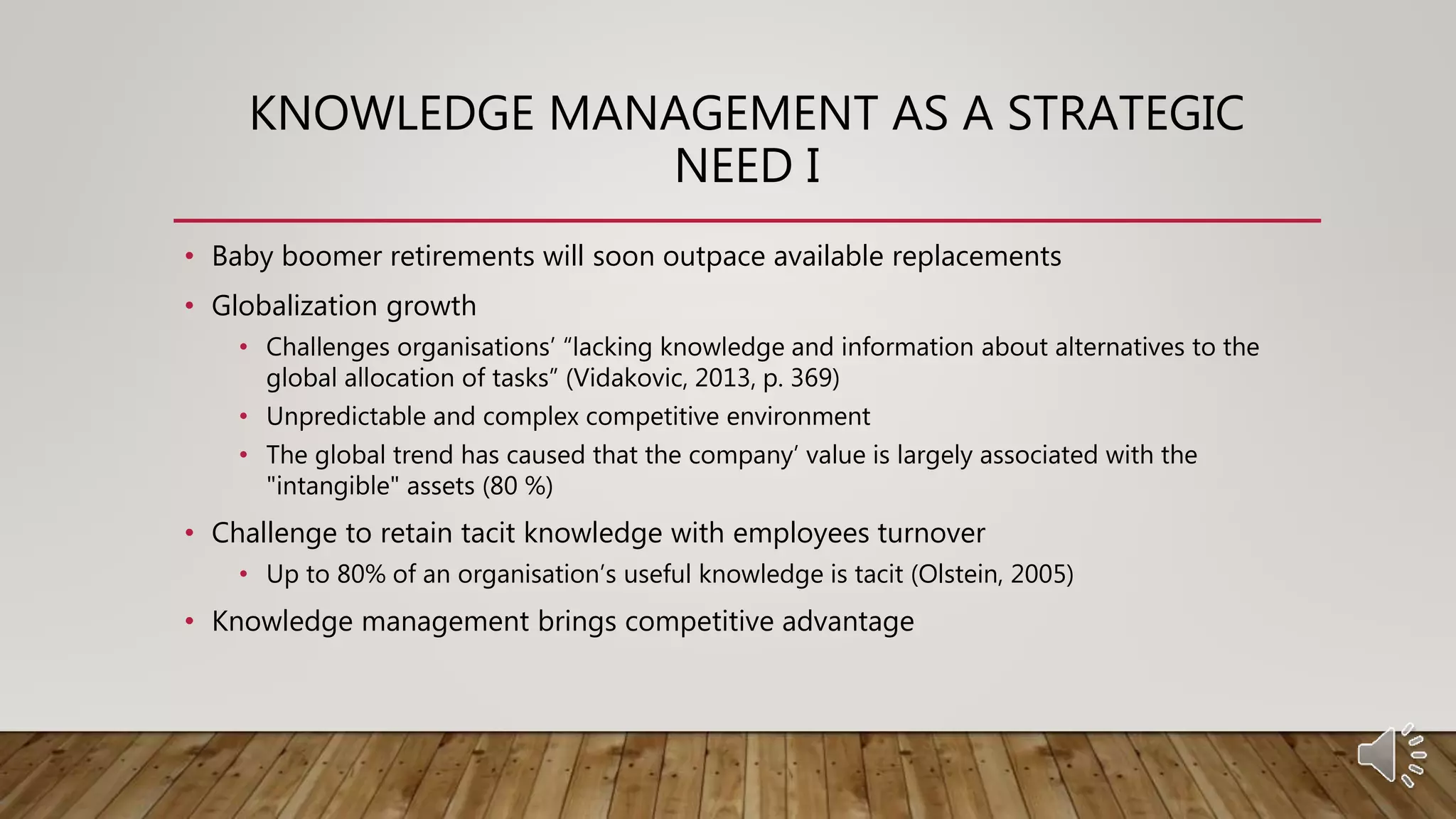 Knowledge Management as strategic need | PPSX