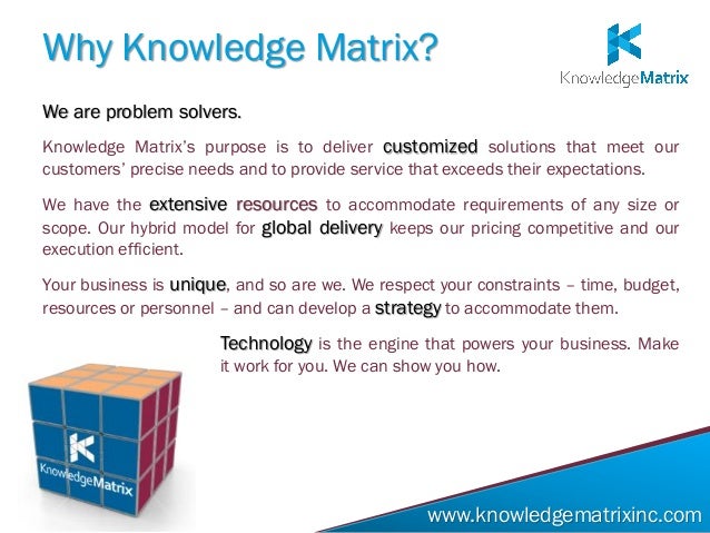 Knowledge Matrix Corporate Presentation