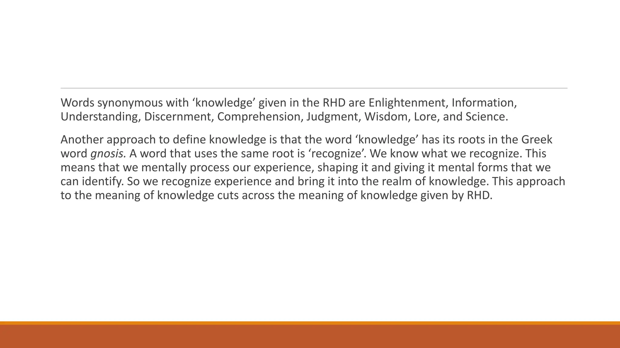 Knowledge meaning and nature | PPTX