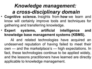 Knowledge mgmt | PPT