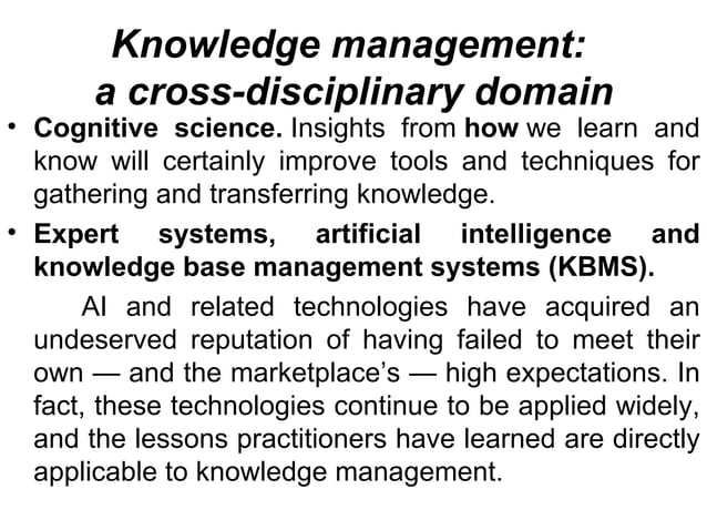 Knowledge mgmt | PPT