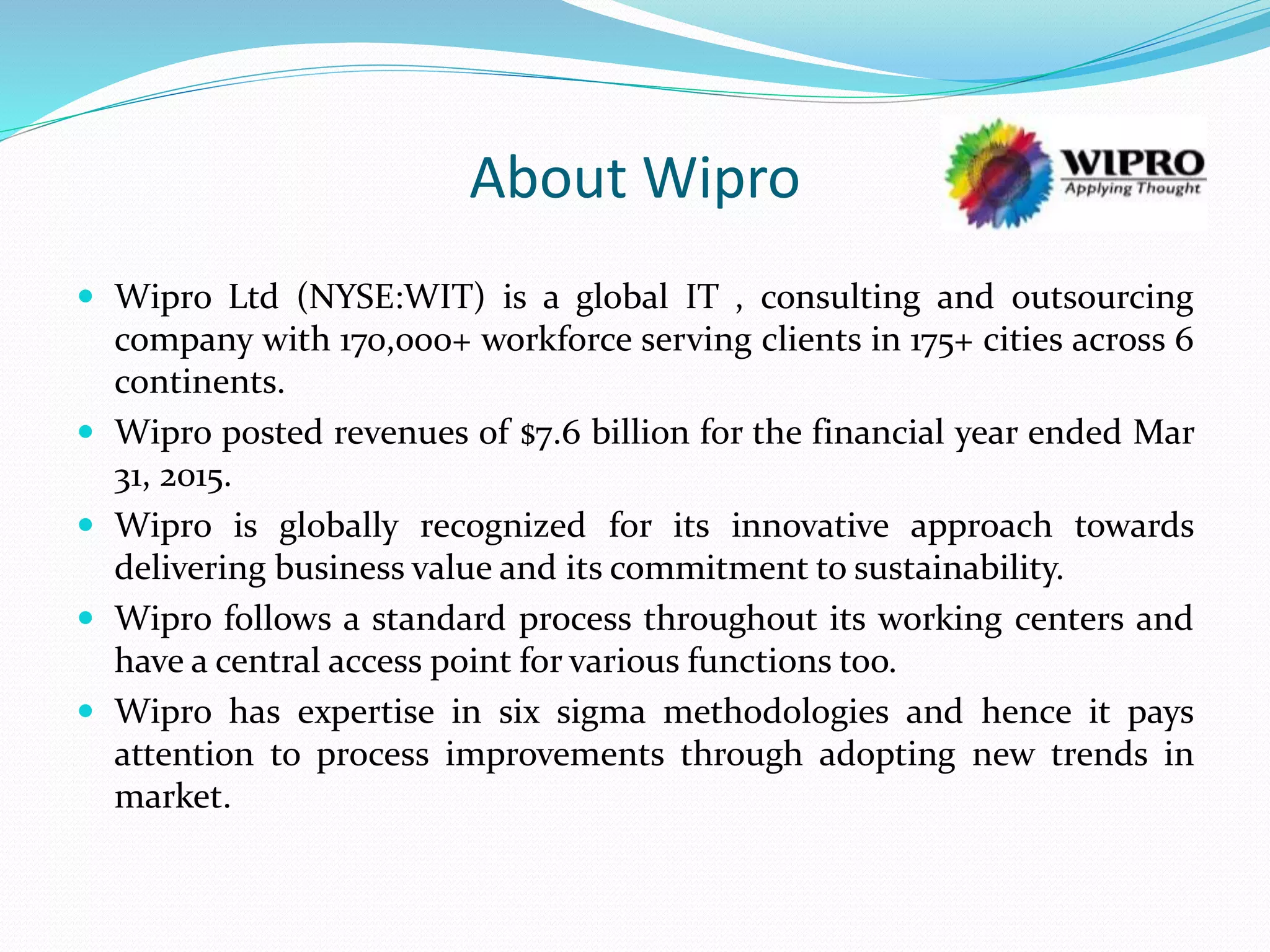 Knowledge Management at Wipro | PPTX