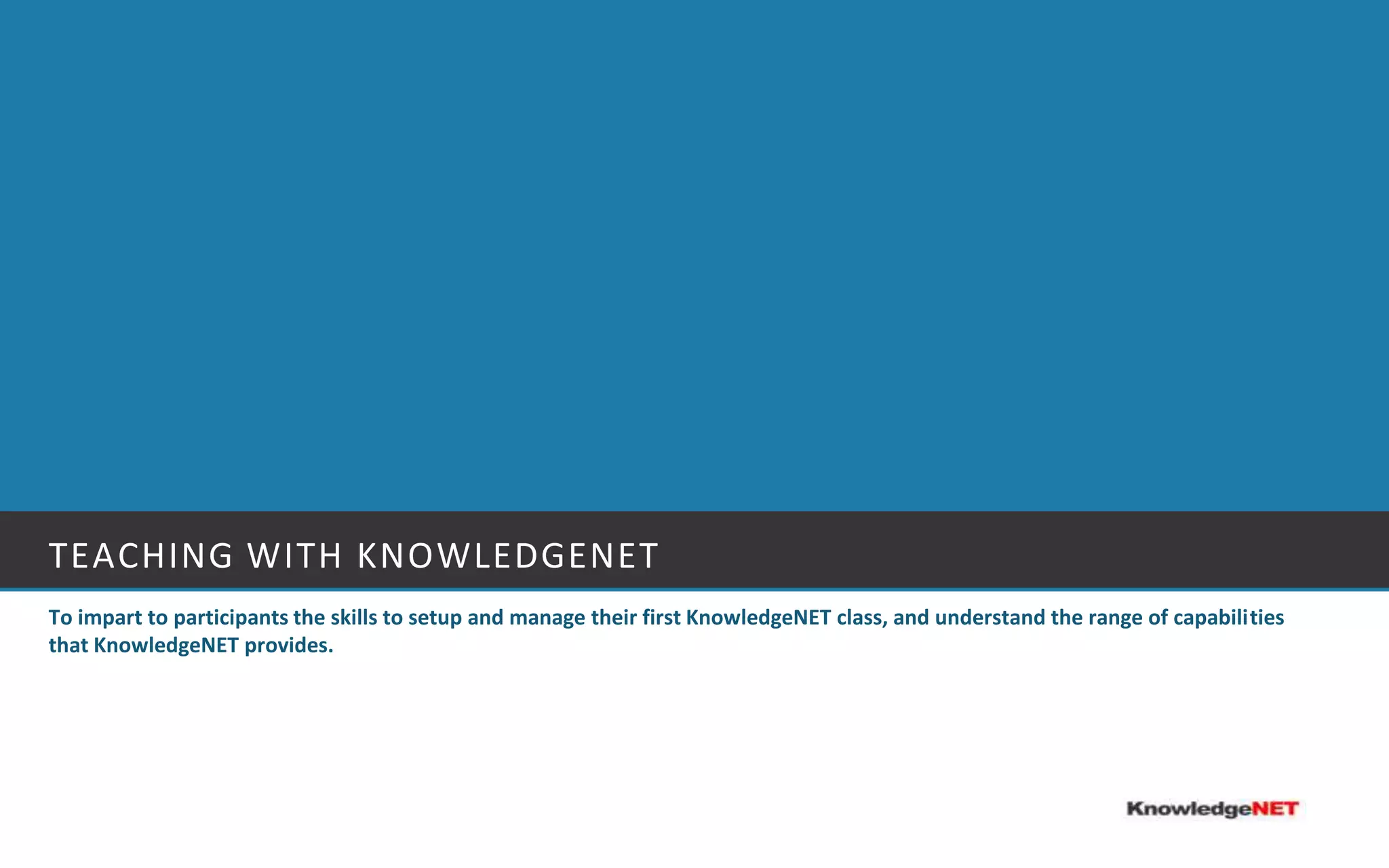 Knowledge net teacher_essentials2010 | PPT