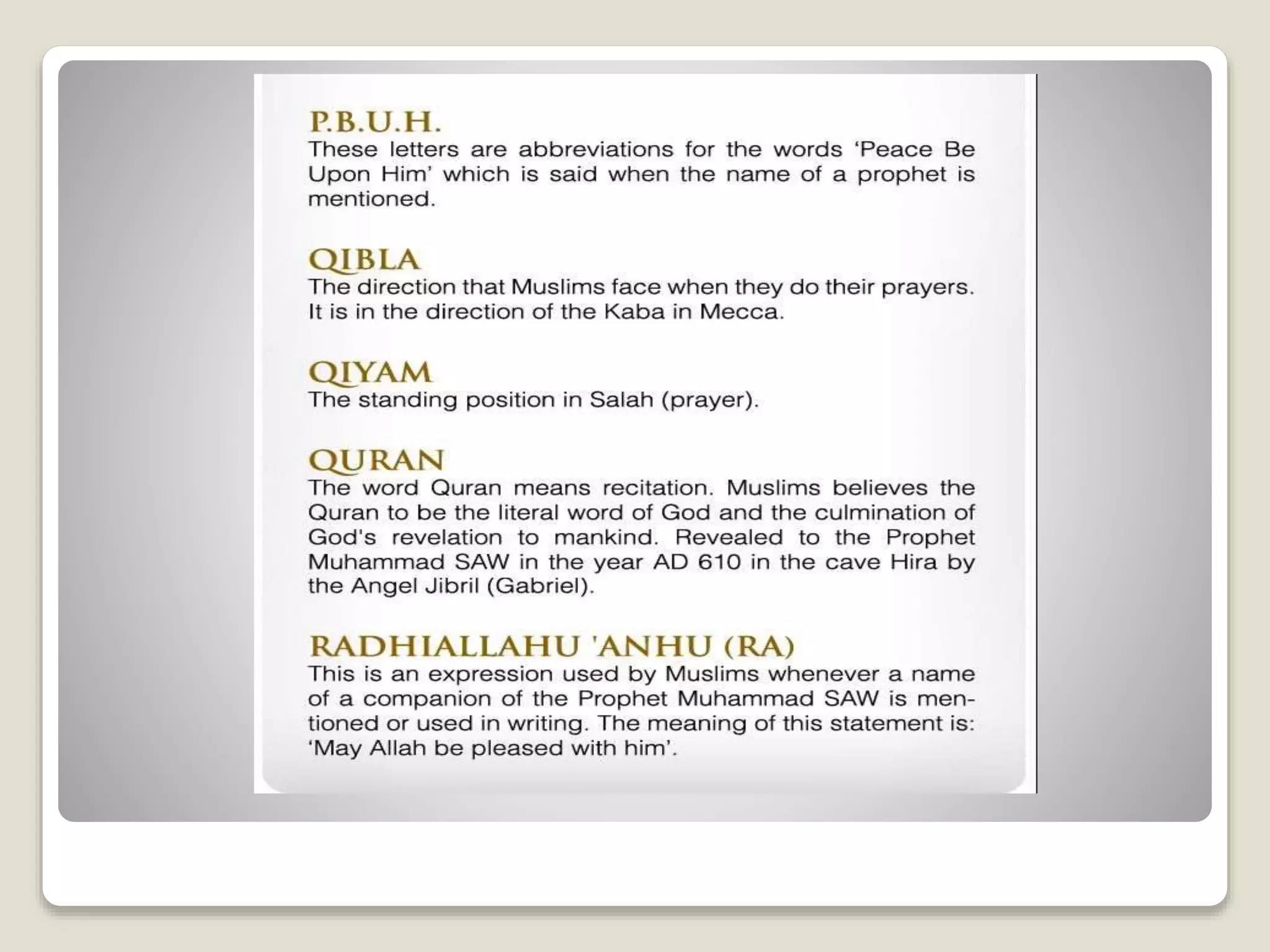 KNOWLEDGE OF HOLY QURAN | PPT