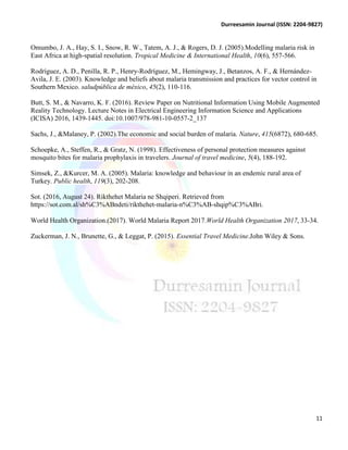 Knowledge of malaria among albanian travellers (subashi) | PDF ...