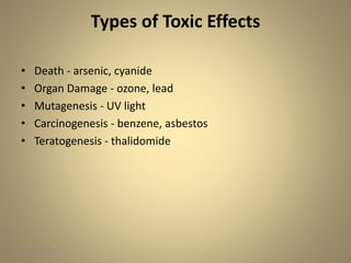 Knowledge of toxicity | PPTX