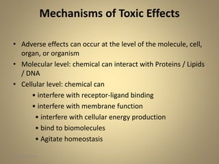 Knowledge of toxicity | PPTX