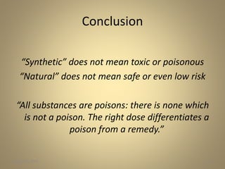 Knowledge of toxicity | PPTX