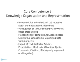 Knowledge organization and representation (litlink, zotero et al.) | PDF
