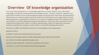 Knowledge organiztion | PPTX