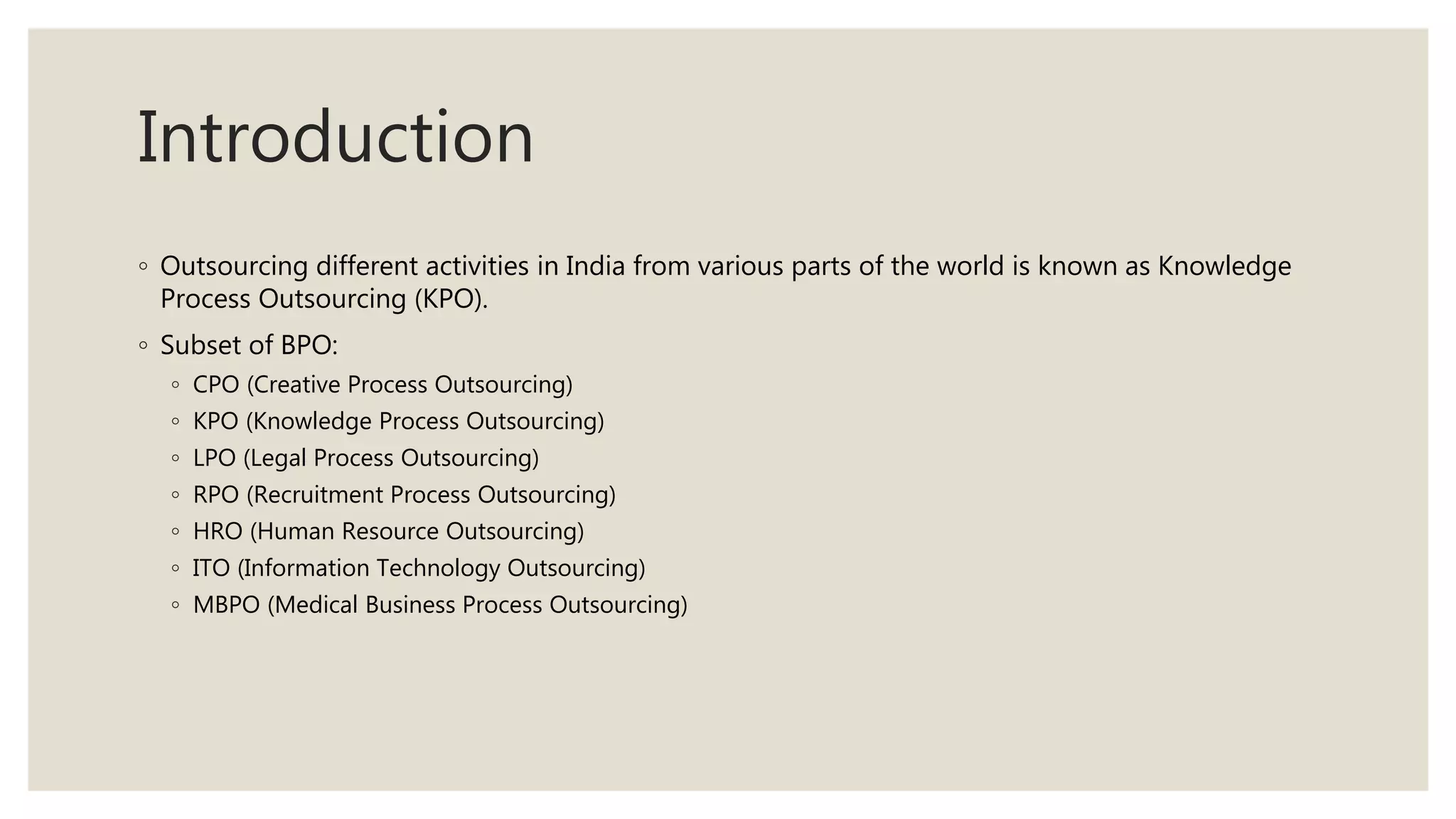 Knowledge process outsourcing | PPT