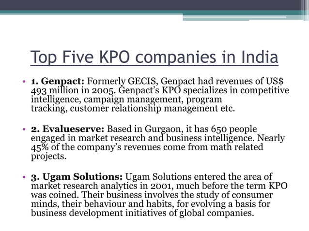 Knowledge process outsourcing ppt | PPTX | Resume Writing and Advice ...