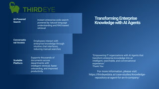 Knowledge Repository AI Agent for an IT Company | PDF