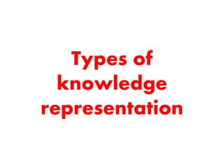 Knowledge representation In Artificial Intelligence | PPTX