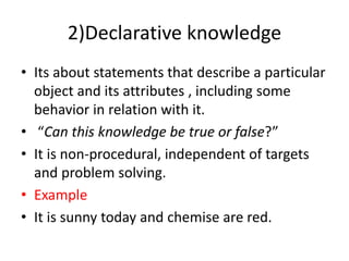 Knowledge representation In Artificial Intelligence | PPTX