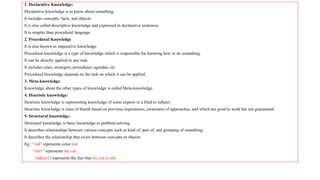 Knowledge representation | PPTX | Artificial Intelligence | Technology ...