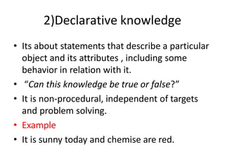 knowledge representation in artificial intelligence | PPTX