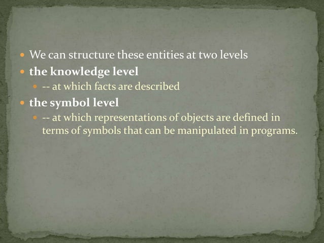 Knowledge representation in AI | PPTX | Programming Languages | Computing