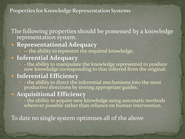 Knowledge representation in AI | PPTX | Programming Languages | Computing