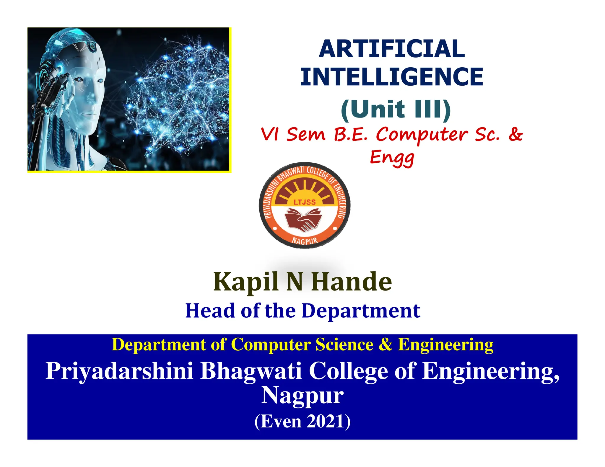 Knowledge Representation techniques in Artificial Intelligence | PPT