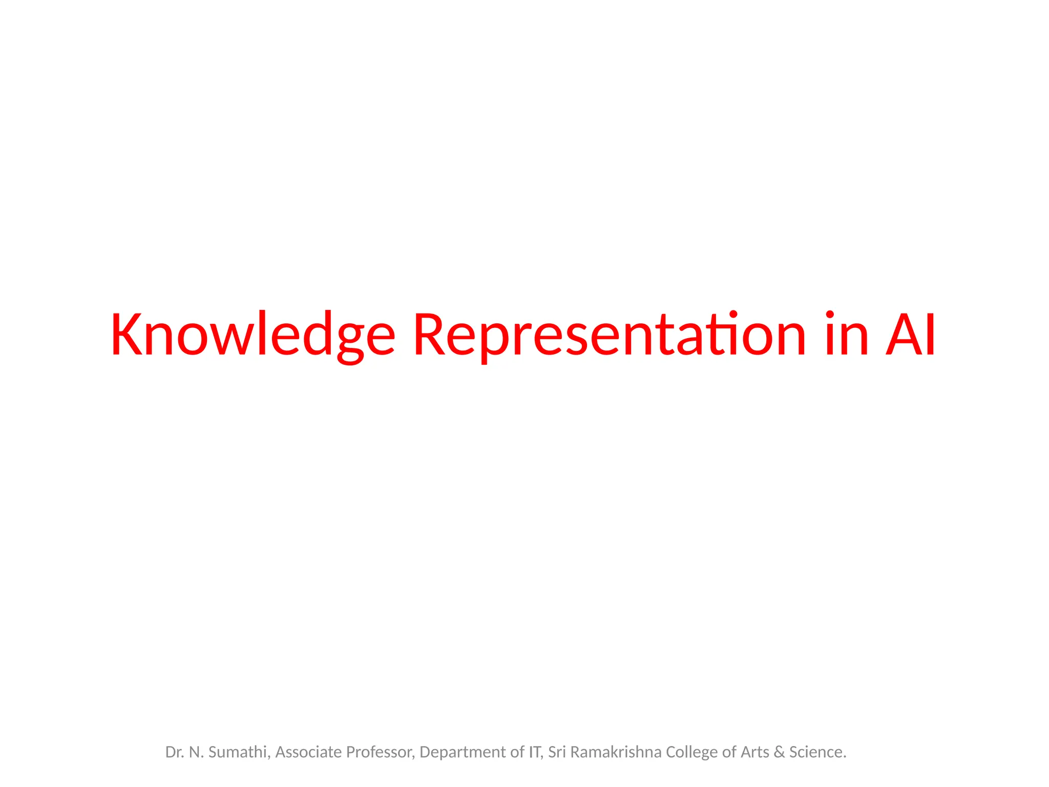 Knowledge representation in Artificial Intelligence.pptx
