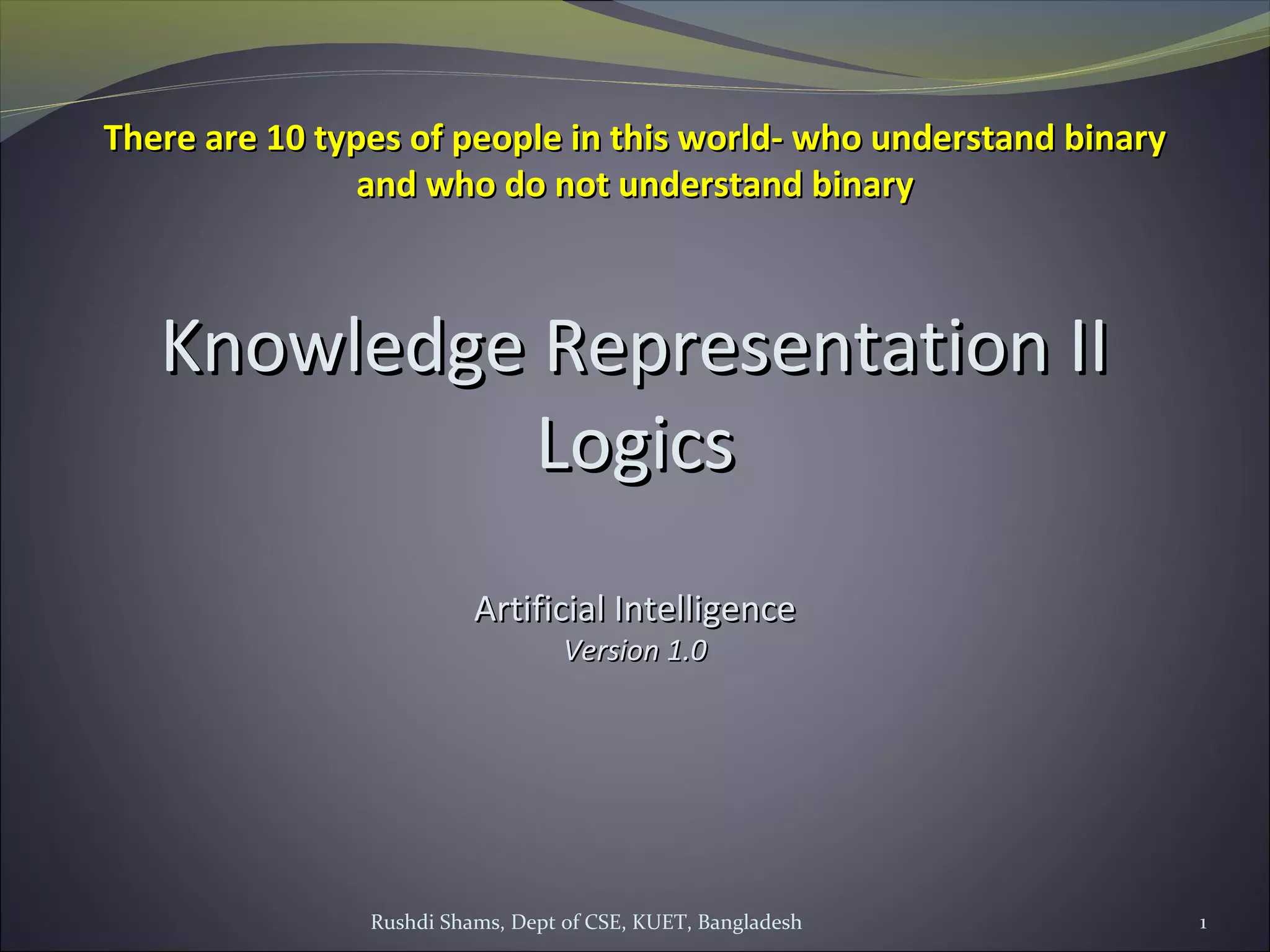 Knowledge representation | PPT