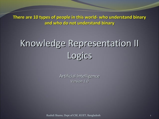 Knowledge representation | PPT