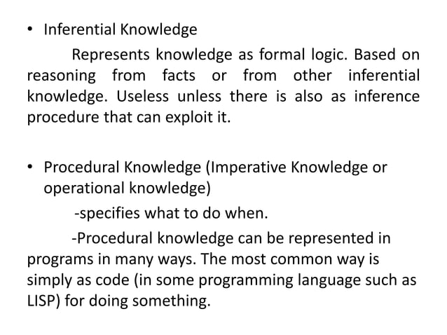KNOWLEDGE REPRESENTATION ISSUES.ppt | Programming Languages | Computing