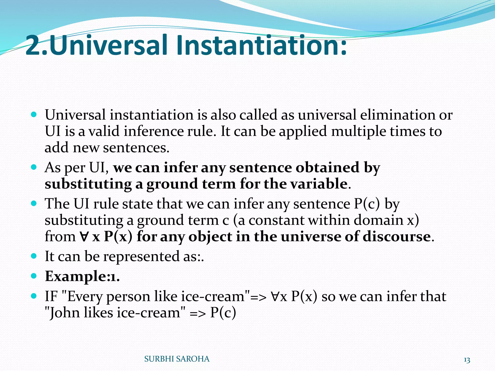 Knowledge Representation & Reasoning AI UNIT 3 | PPT Knowledge Representation & Reasoning AI UNIT 3 | PPT