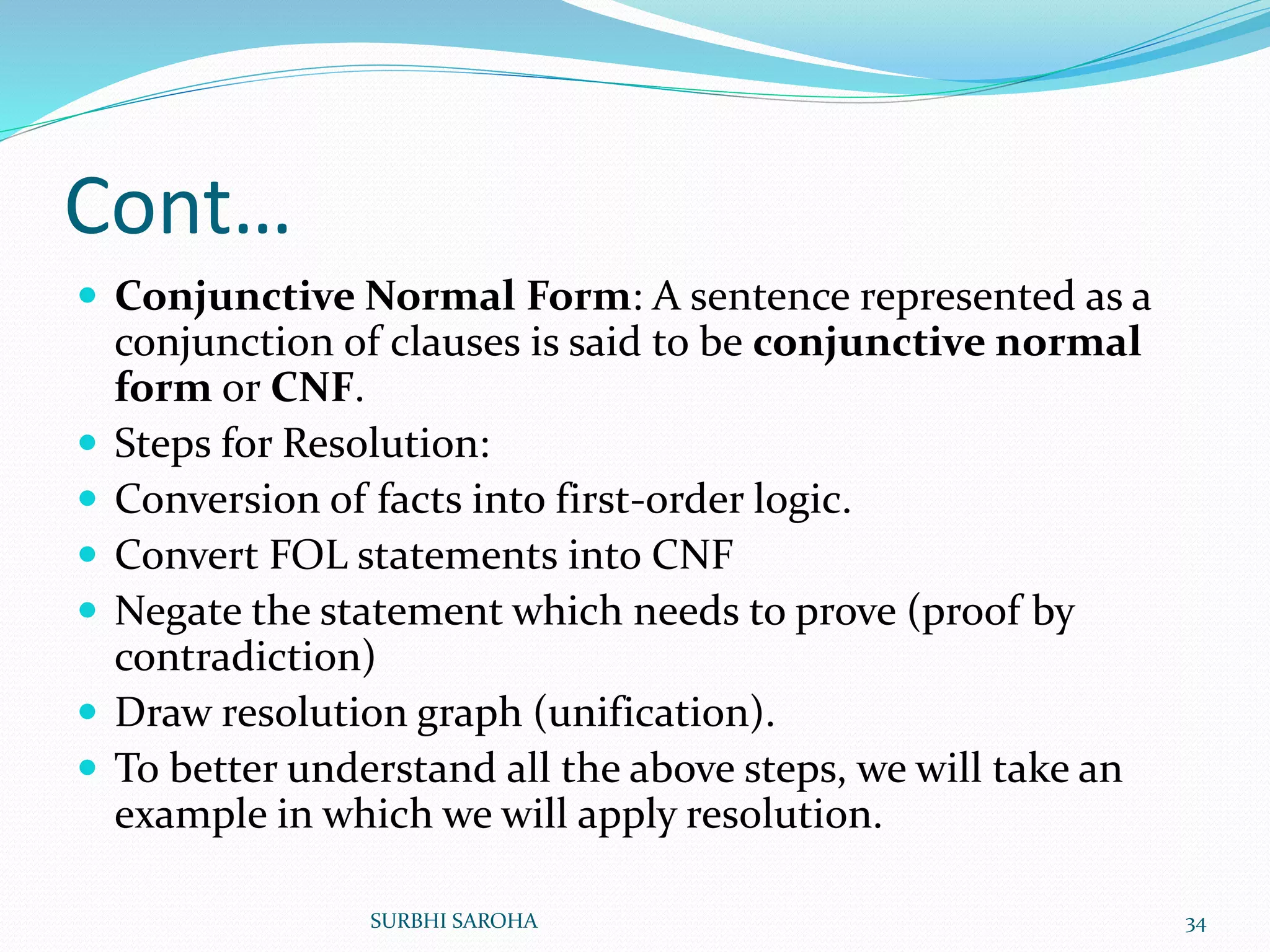Knowledge Representation & Reasoning AI UNIT 3 | PPTX