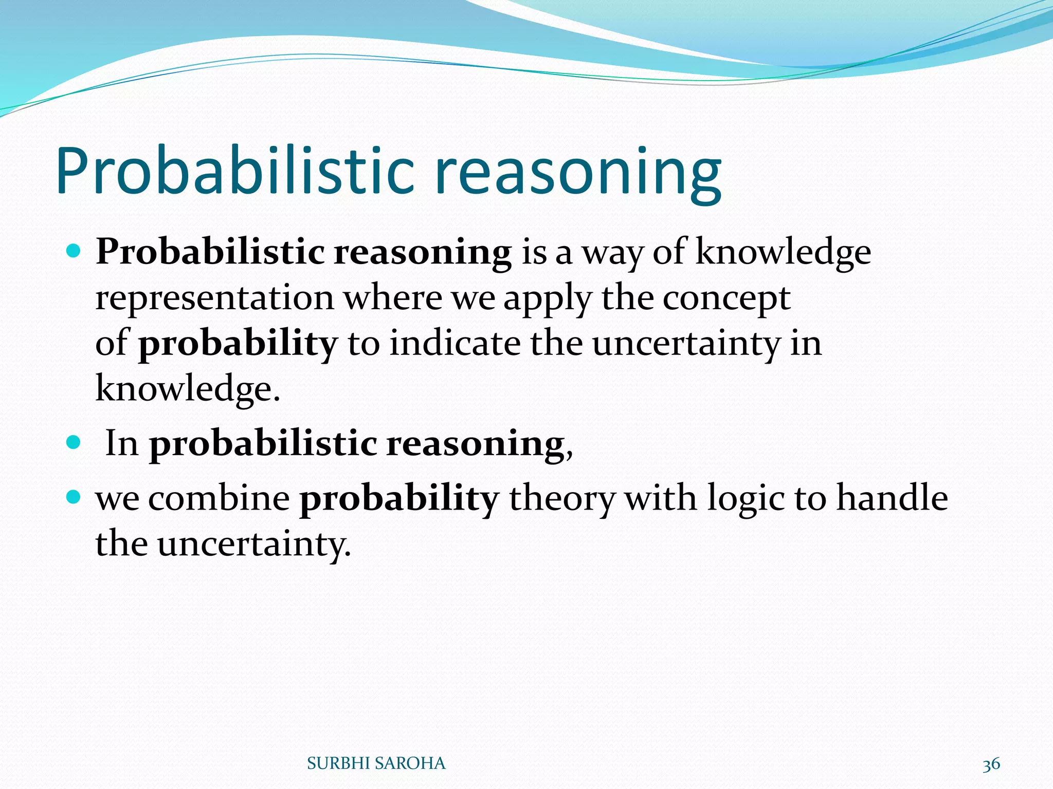 Knowledge Representation & Reasoning AI UNIT 3 | PPT Knowledge Representation & Reasoning AI UNIT 3 | PPT