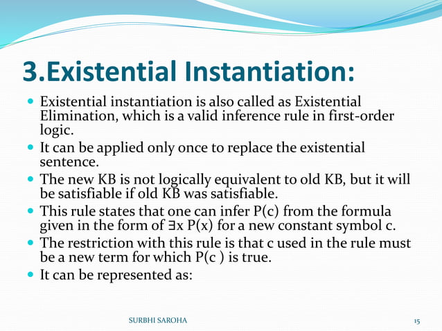 Knowledge Representation & Reasoning AI UNIT 3 | PPTX