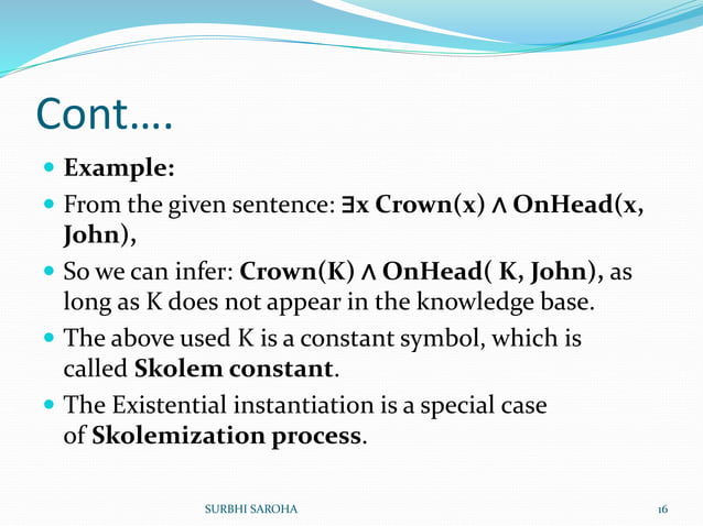 Knowledge Representation & Reasoning AI UNIT 3 | PPTX