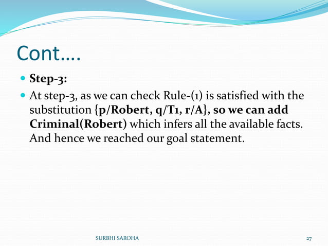 Knowledge Representation & Reasoning AI UNIT 3 | PPTX
