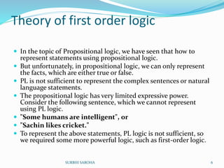 Knowledge Representation & Reasoning AI UNIT 3 | PPTX