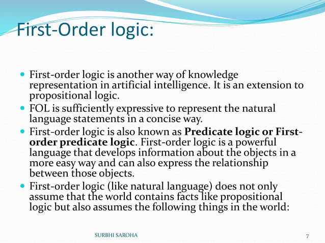 Knowledge Representation & Reasoning AI UNIT 3 | PPTX