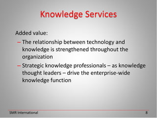 Knowledge Services To Knowledge Culture | PDF